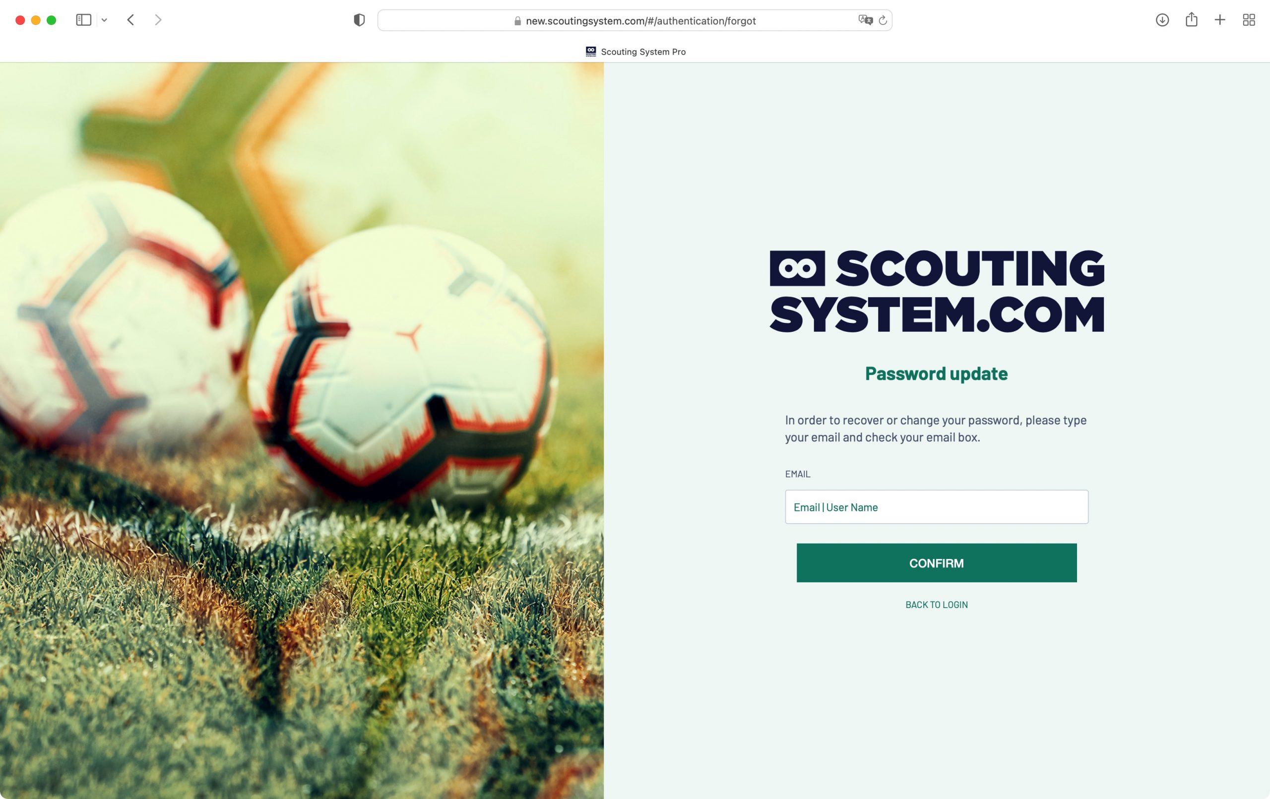 How to recover my login credentials? – Scouting System Pro